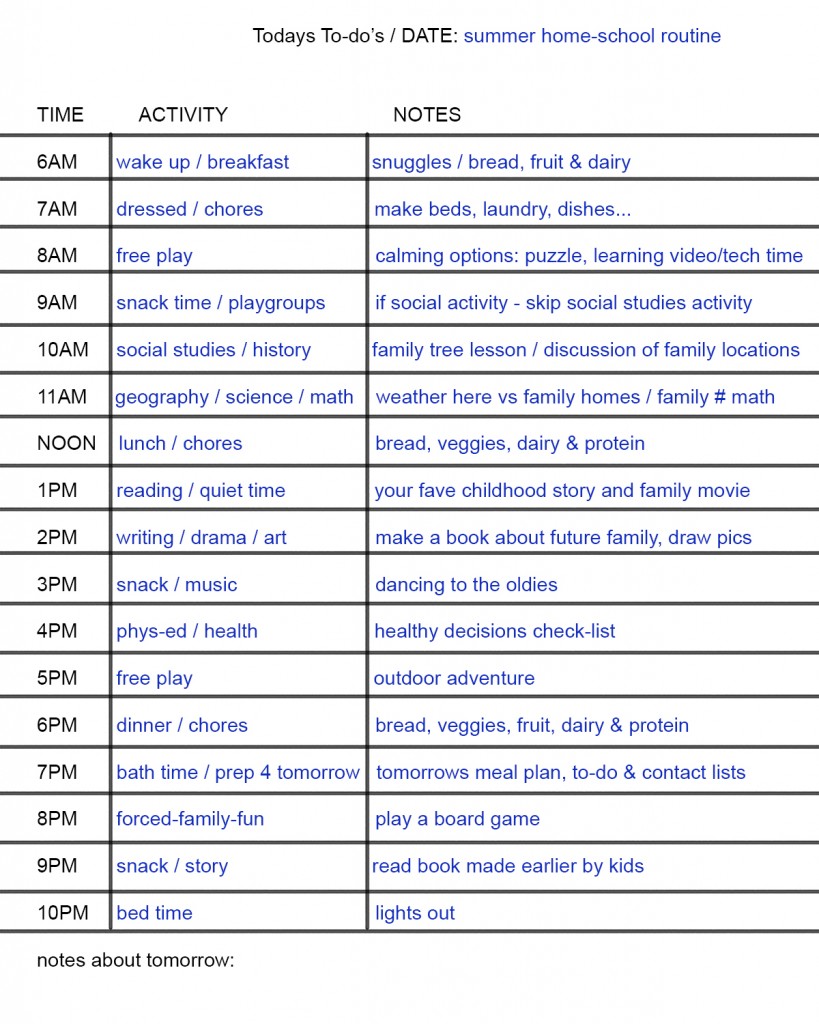 making schedules = reaching goals